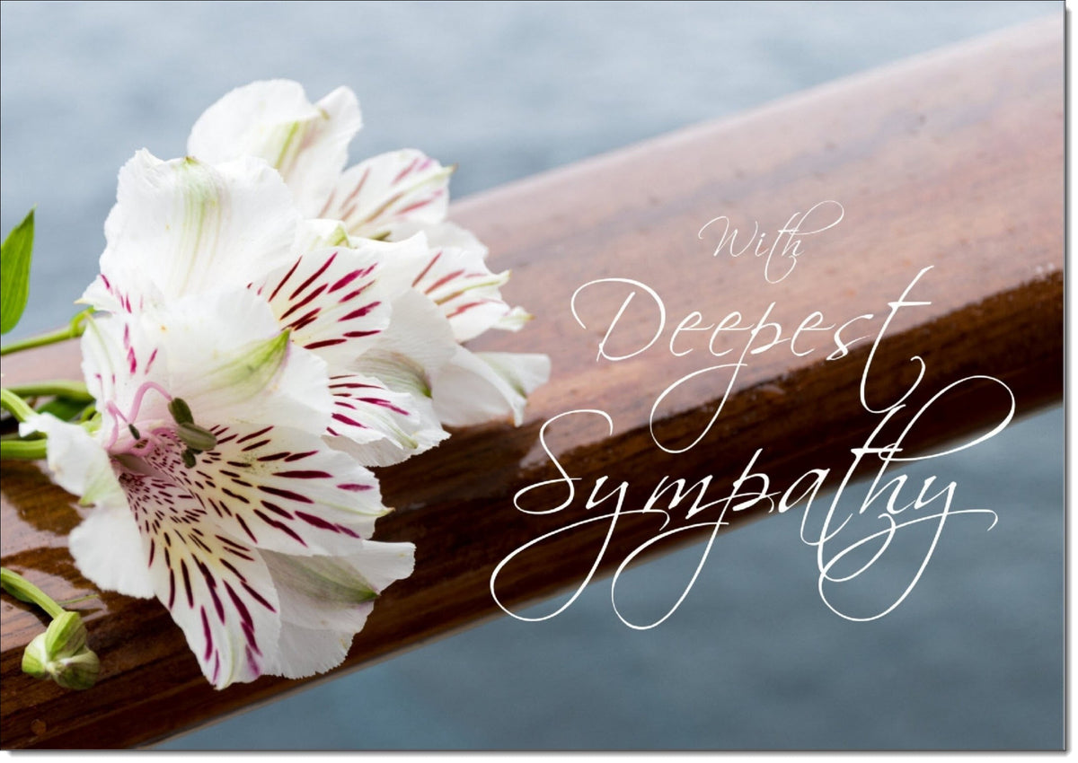 Sympathy Condolence Bereavement Card White Alstroemeria Flower ...