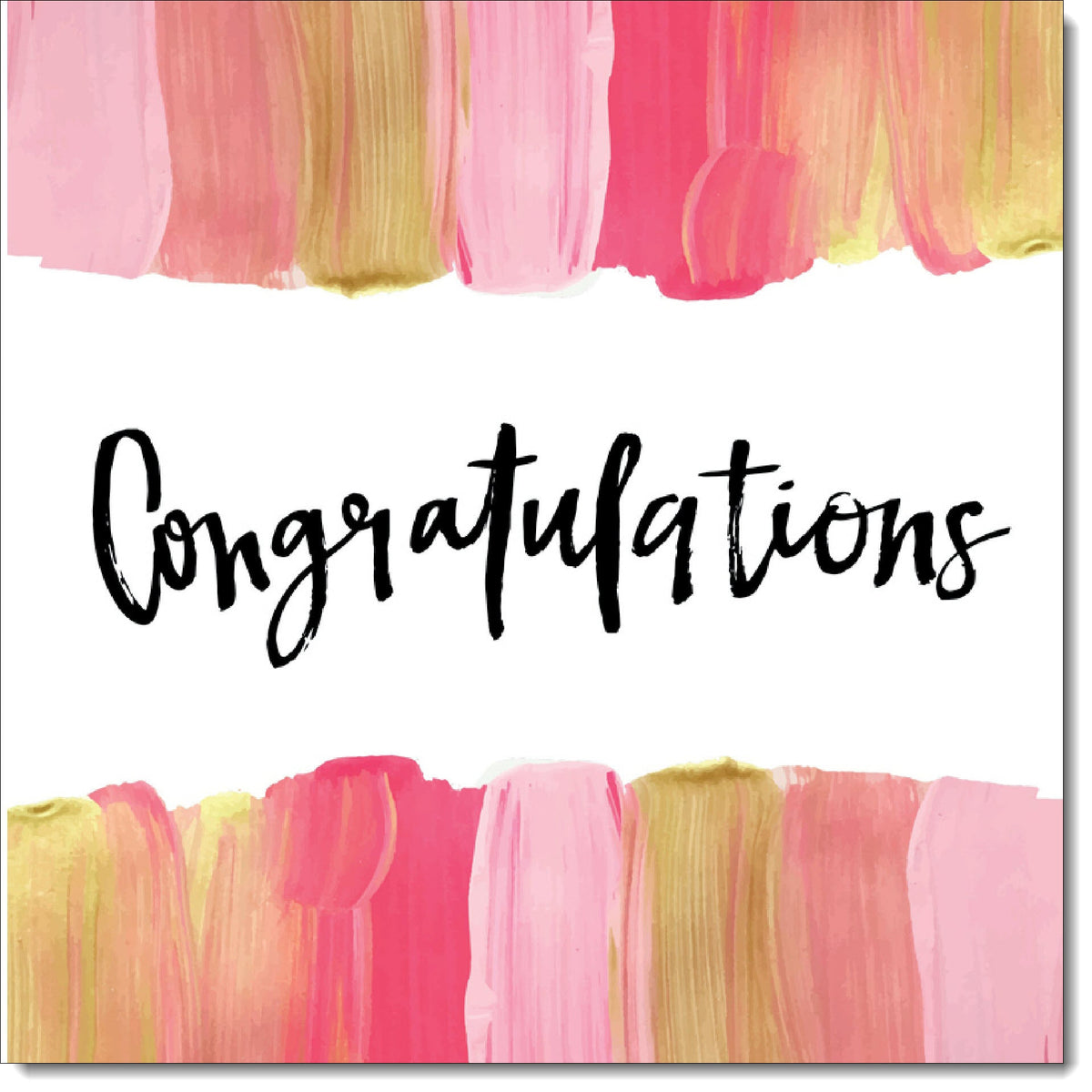 Congratulations Card Pink Paint – Wholesale Greeting Cards