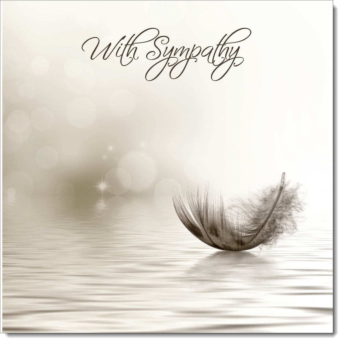 Sympathy Condolence Bereavement Card Floating Feather – Wholesale ...