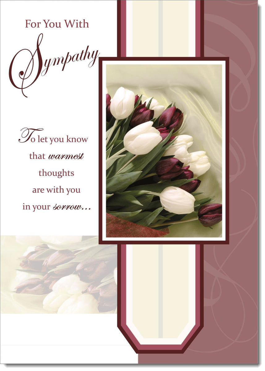 Sympathy Condolence Bereavement Card Tulip bouquet – Wholesale Greeting ...